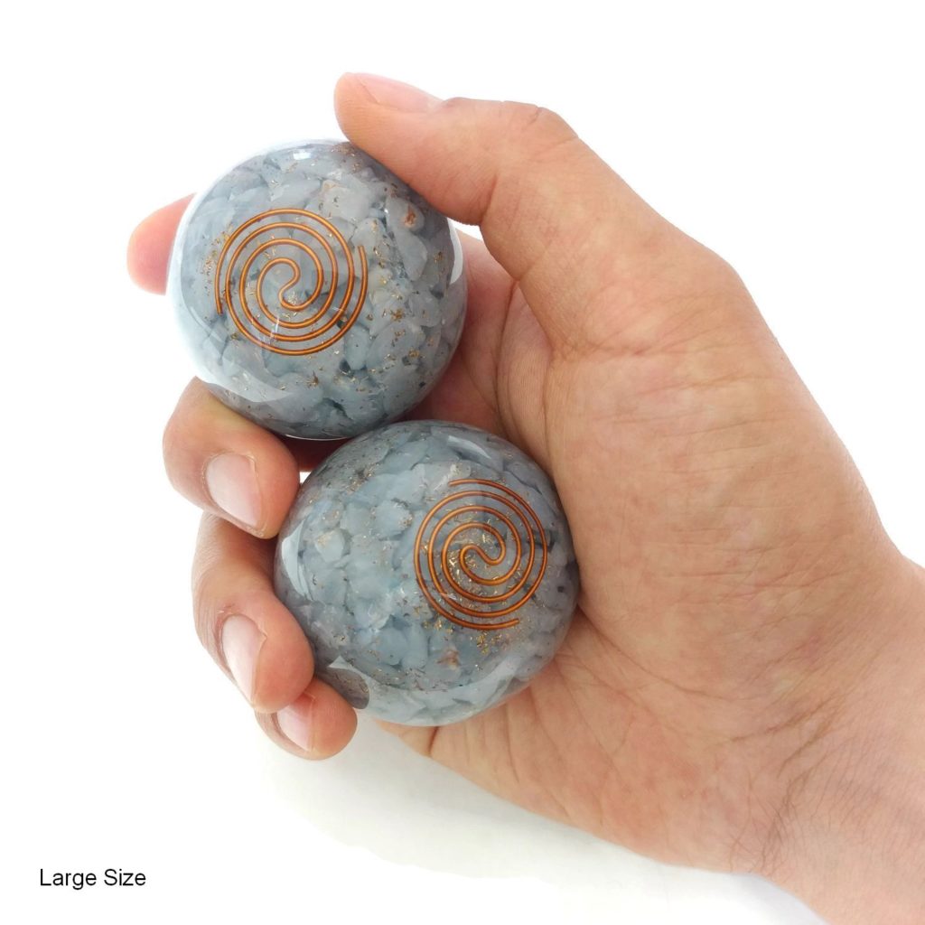 Angelite Orgonite Baoding Balls - BaodingBalls.com