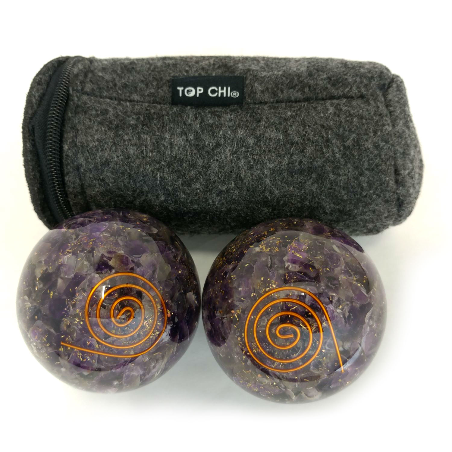 Amethyst Orgonite Baoding Balls - BaodingBalls.com