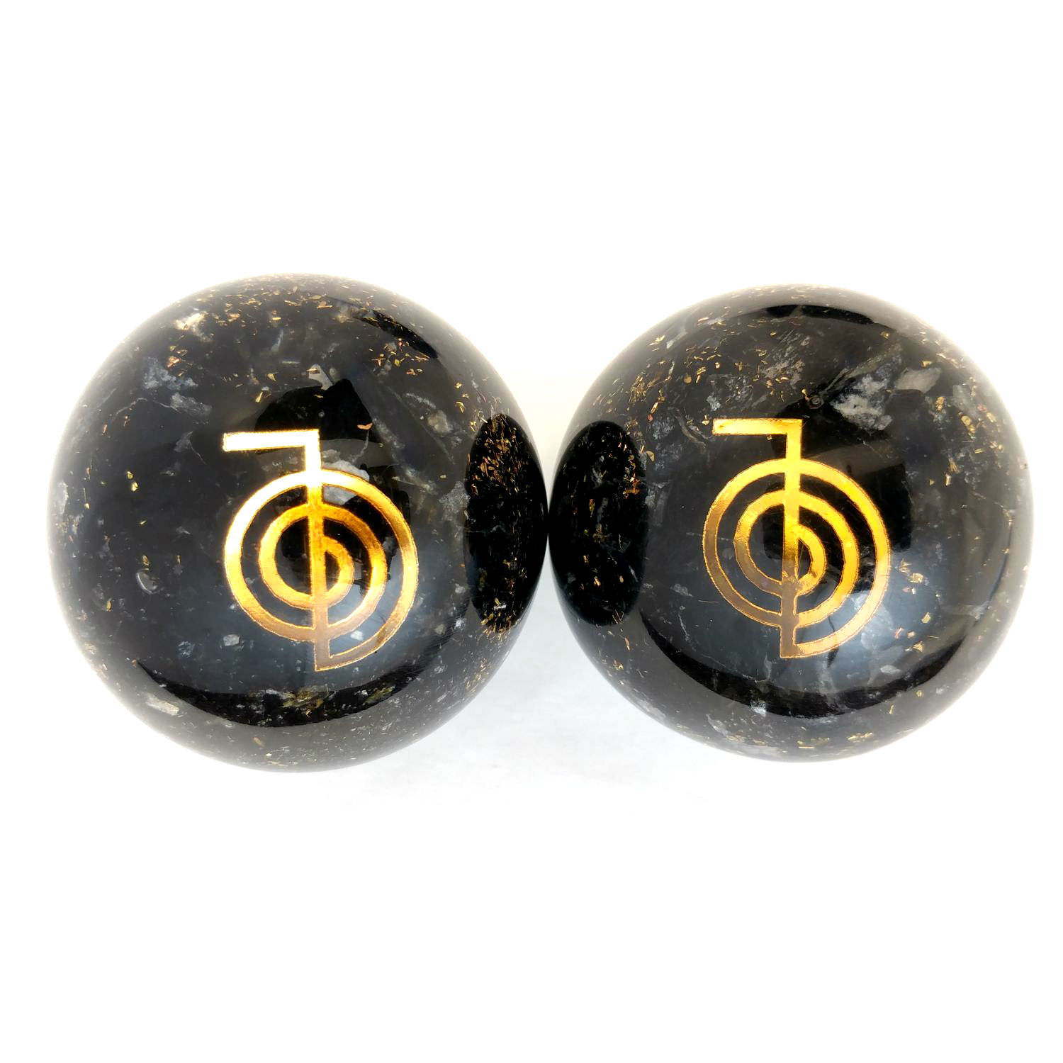 Black Tourmaline Orgonite Baoding Balls - BaodingBalls.com