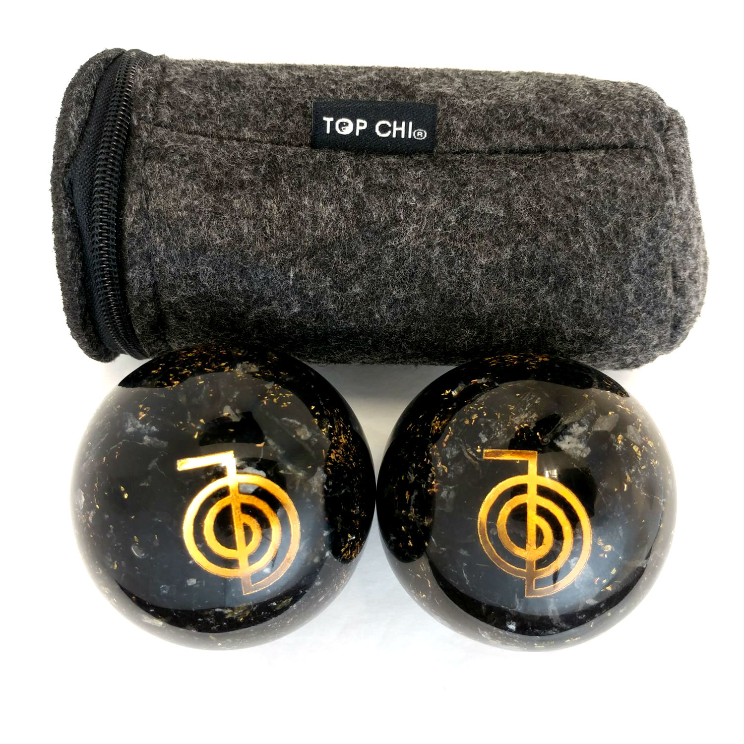 Black Tourmaline Orgonite Baoding Balls - BaodingBalls.com