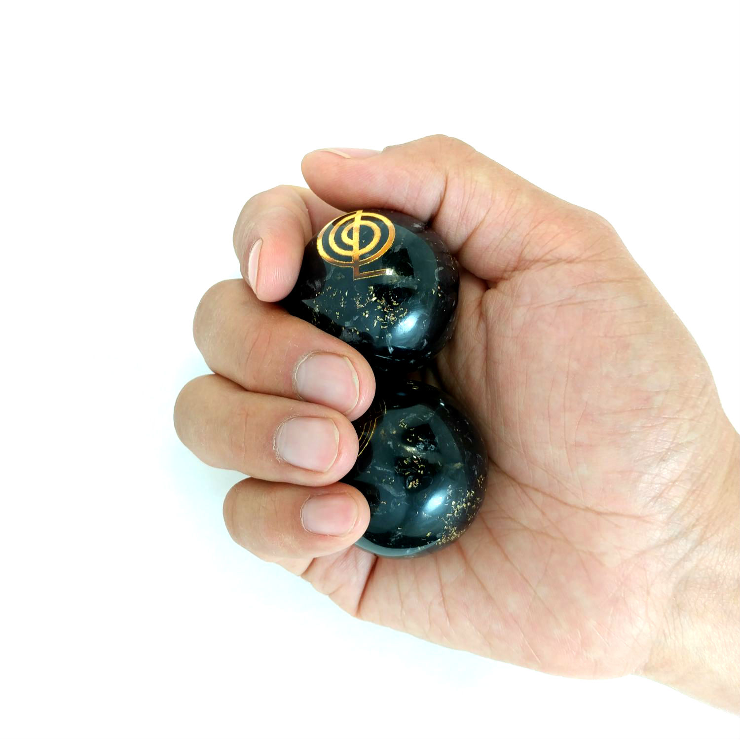 Black Tourmaline Orgonite Baoding Balls - BaodingBalls.com