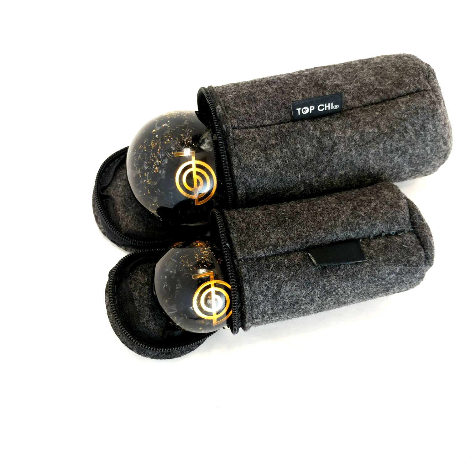 Black Tourmaline Orgonite Baoding Balls - BaodingBalls.com