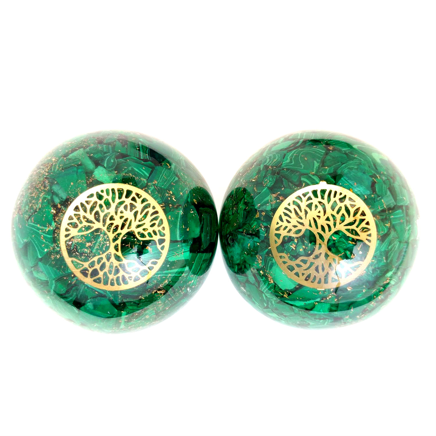 Malachite Orgonite Baoding Balls - BaodingBalls.com