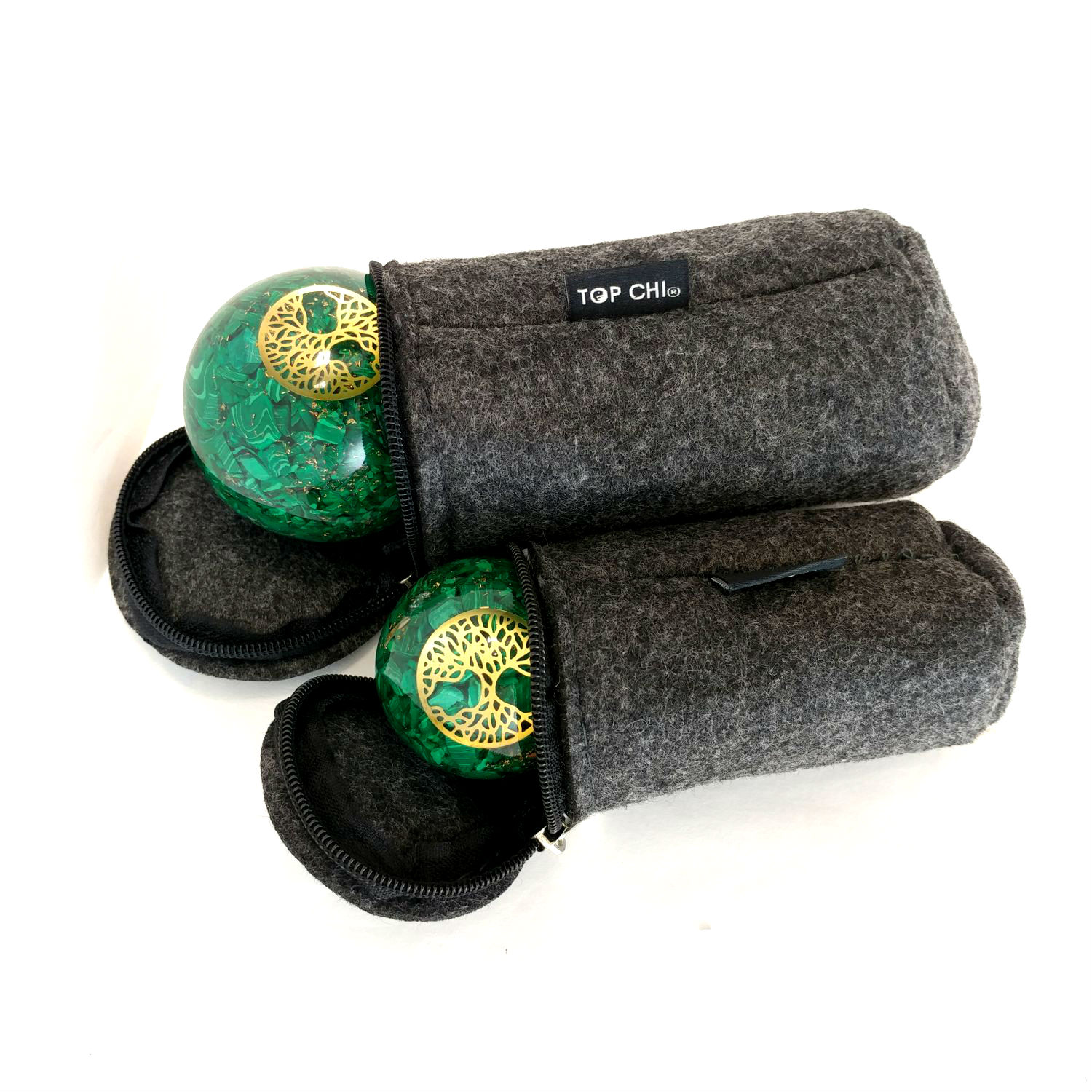 Malachite Orgonite Baoding Balls - BaodingBalls.com