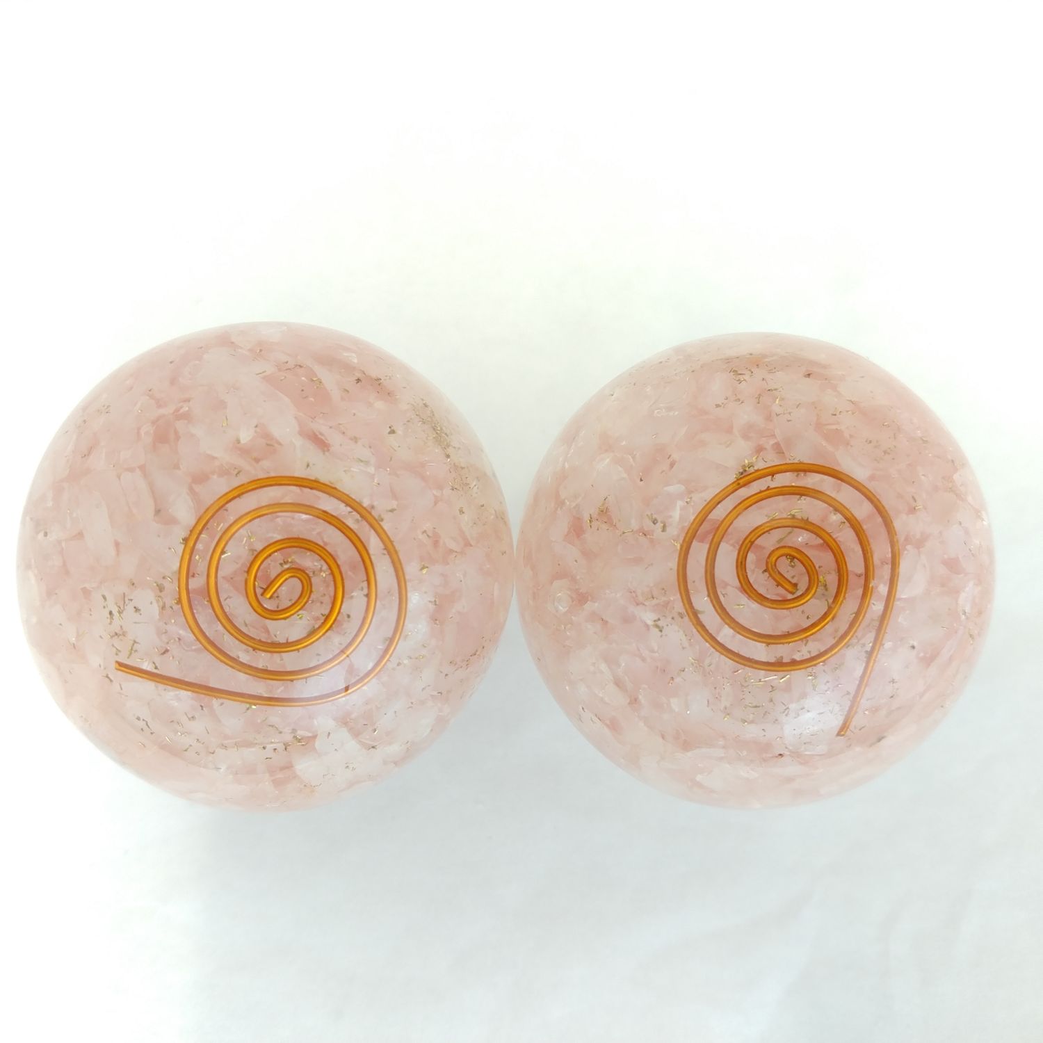 Rose Quartz Orgonite Baoding Balls - BaodingBalls.com