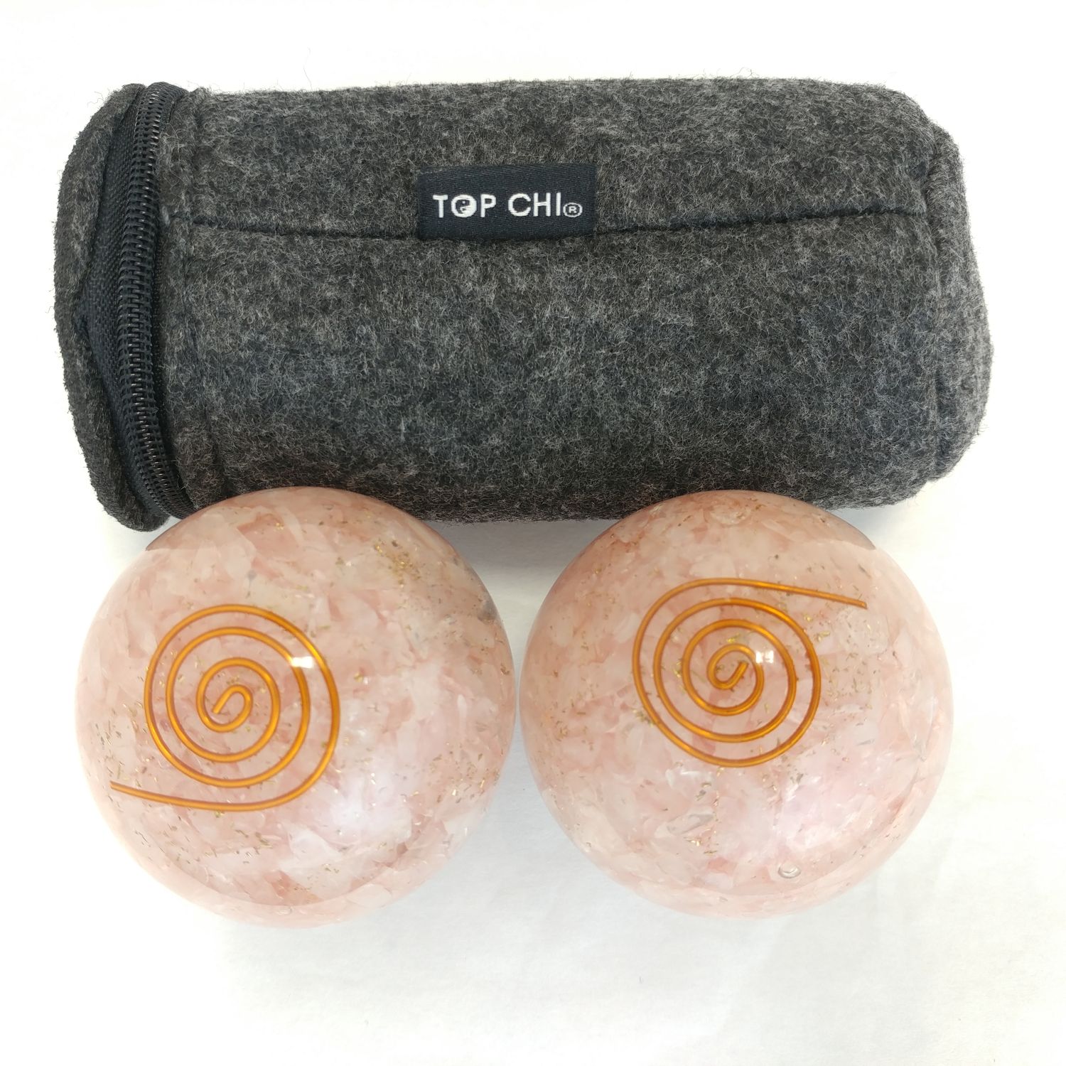 Rose Quartz Orgonite Baoding Balls - BaodingBalls.com