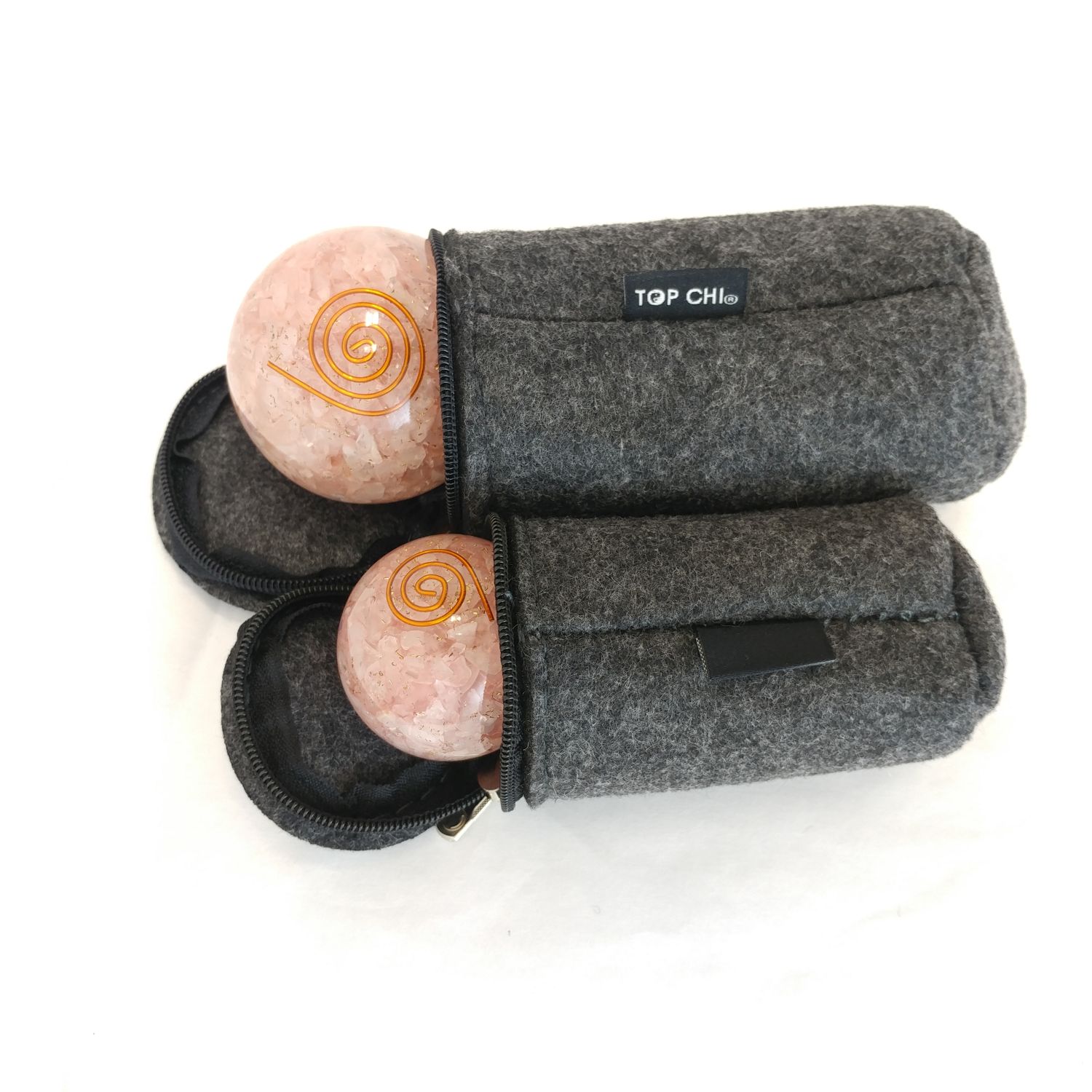 Rose Quartz Orgonite Baoding Balls - BaodingBalls.com