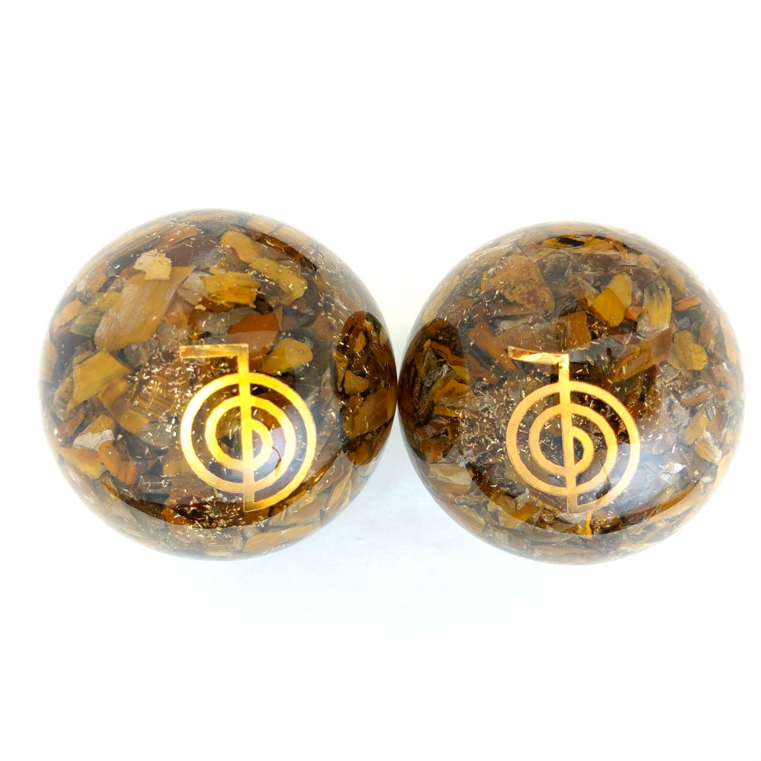 Tiger Eye Orgonite Baoding Balls - BaodingBalls.com
