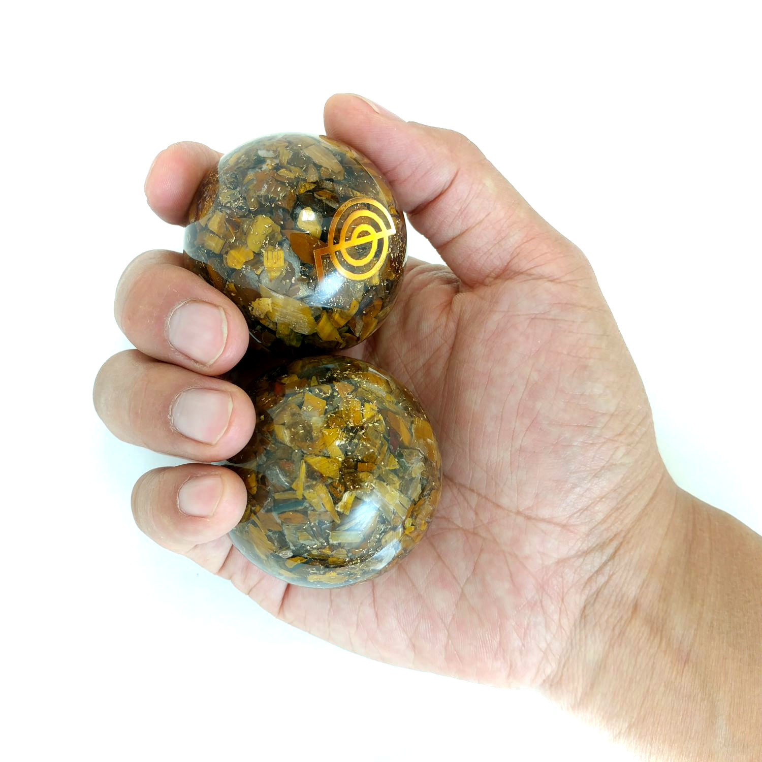 Tiger Eye Orgonite Baoding Balls - BaodingBalls.com