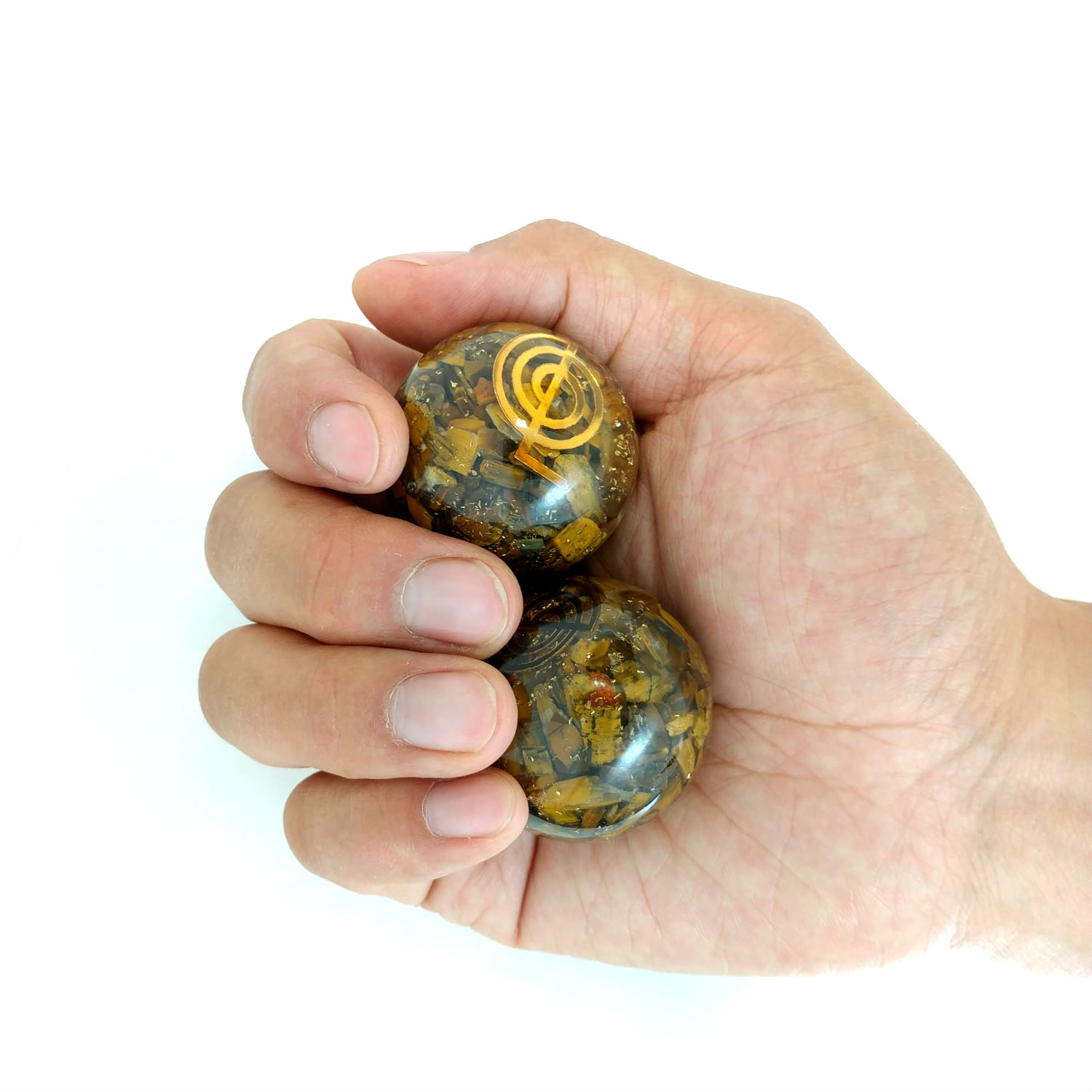 Tiger Eye Orgonite Baoding Balls - BaodingBalls.com