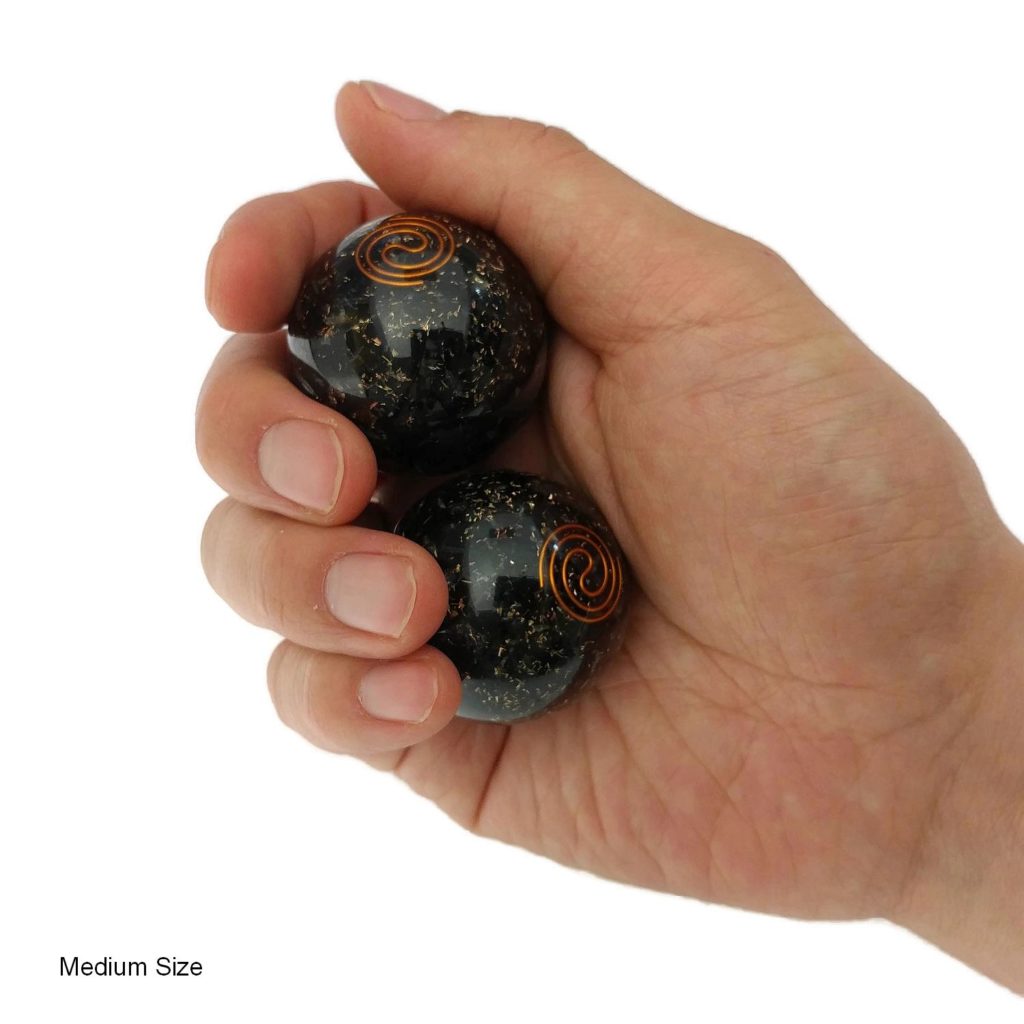 Black Tourmaline Orgonite Baoding Balls - BaodingBalls.com