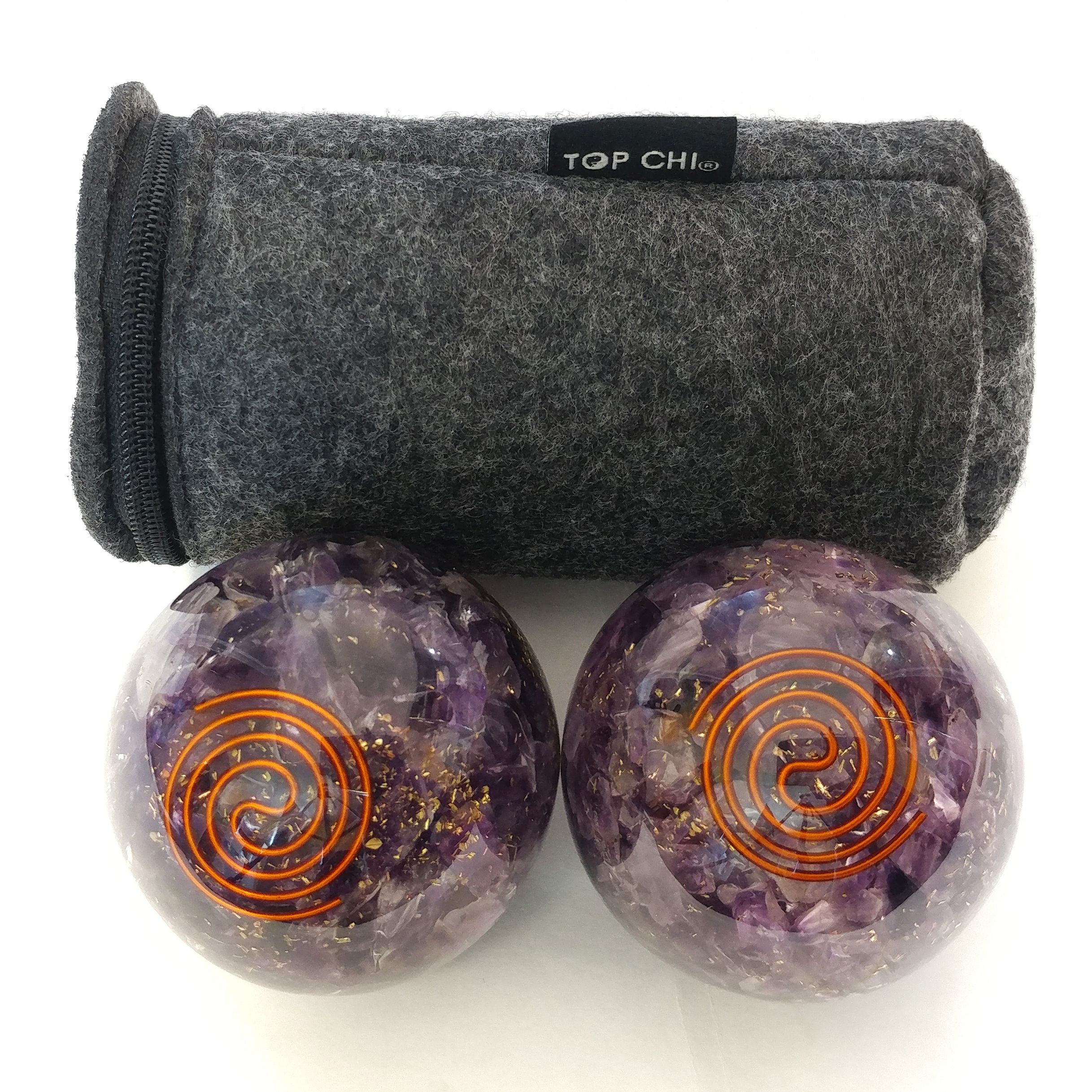 Amethyst Orgonite Baoding Balls - BaodingBalls.com